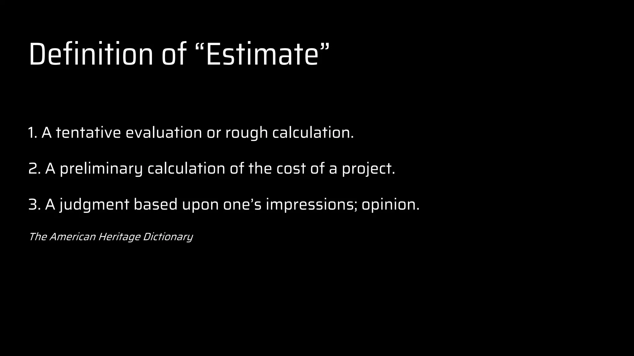 Estimations: hit the target. Tips & Technics | PPTX