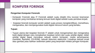 Cyber crime & Komputer Forensik | PPTX