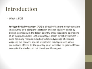 ppt on fdi | PPT