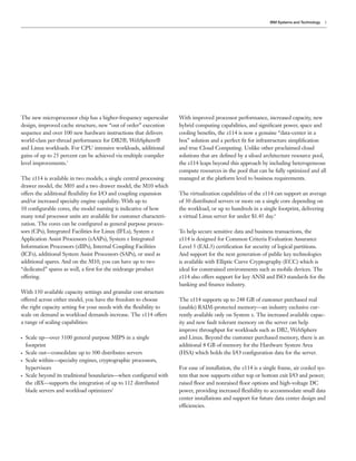 IBM zEnterprise 114 (z114) | PDF