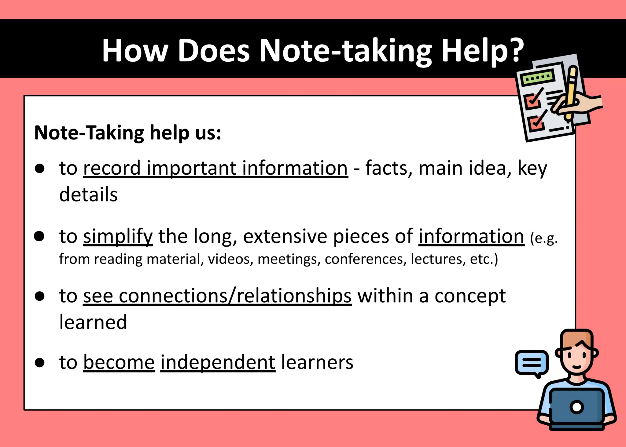 Note Taking Presentation meant for Grade 4 | PDF