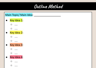 Note Taking Presentation meant for Grade 4 | PDF