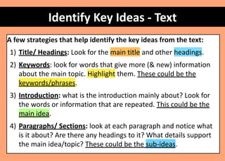 Note Taking Presentation meant for Grade 4 | PDF