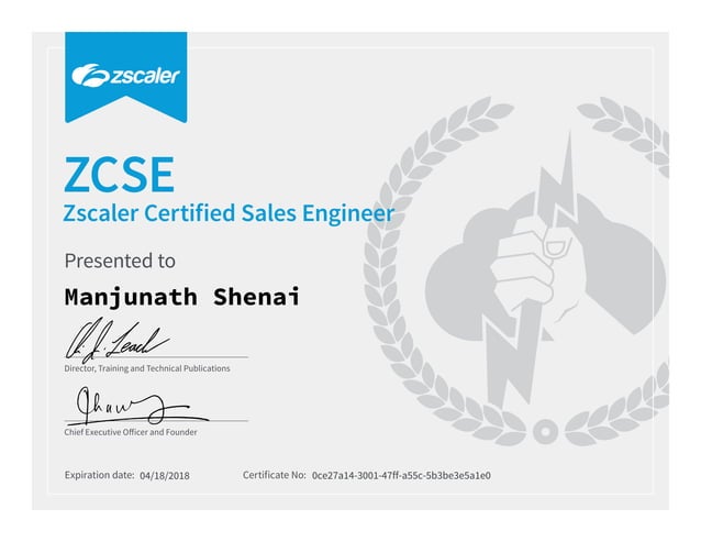 Zscaler Certified Sales Engineer | PDF