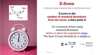 Z Score,T Score, Percential Rank and Box Plot Graph | PDF