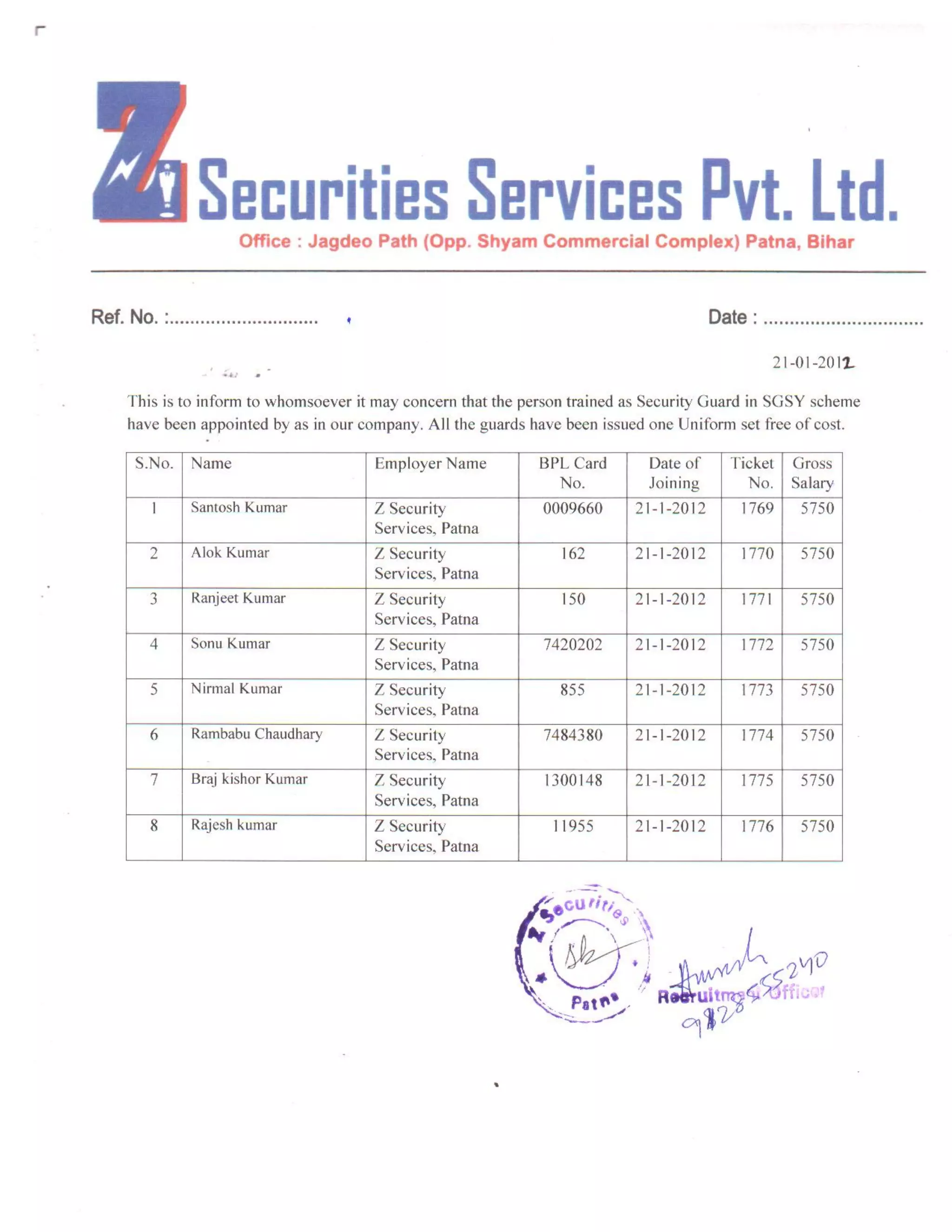 Z security posting order | PDF