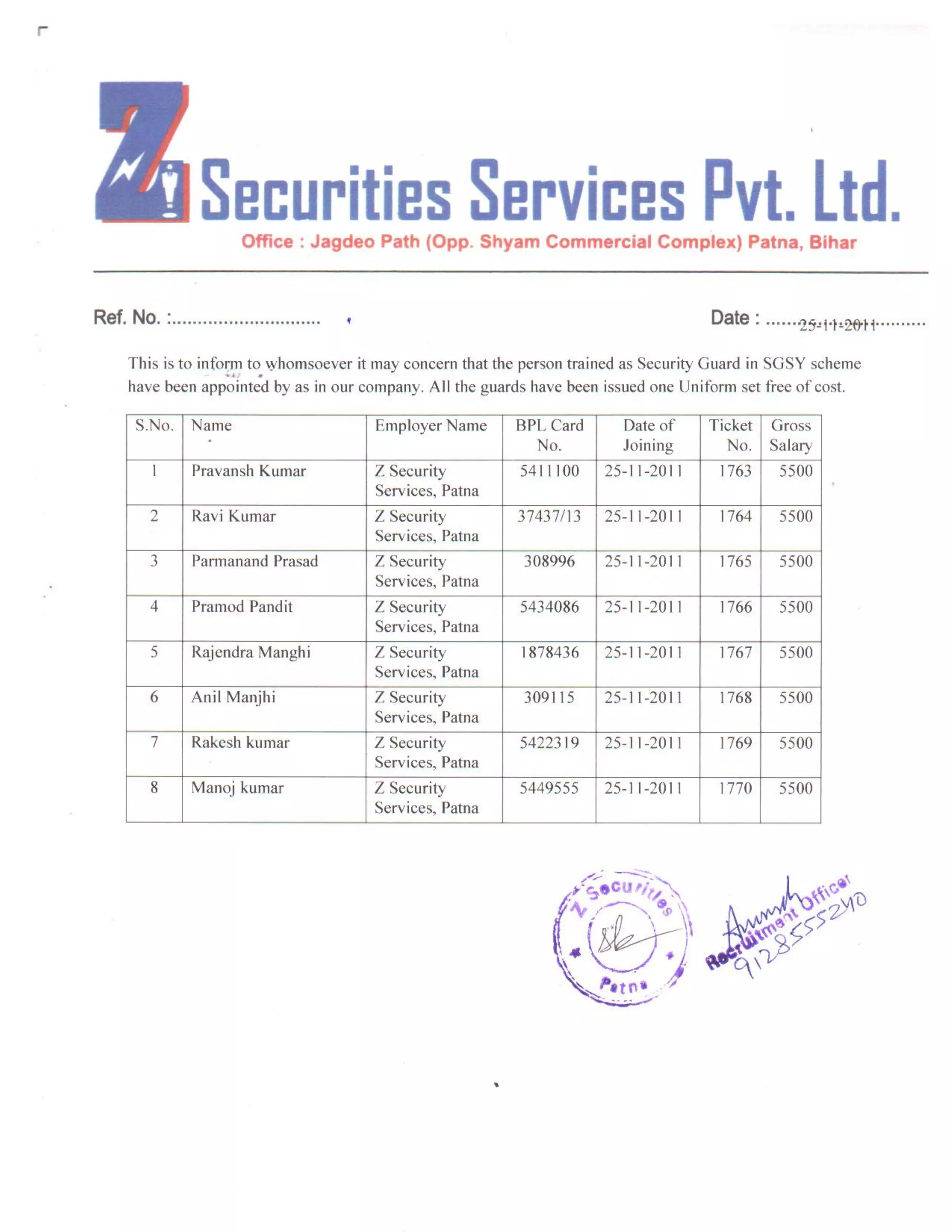 Z security posting order | PDF