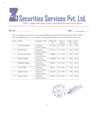 Z security posting order | PDF