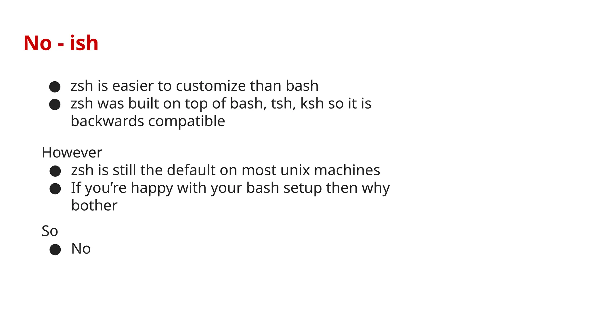 Should you use zsh? . | PPT