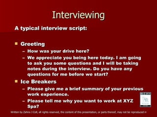 Zs Interviewing Know How | PPT