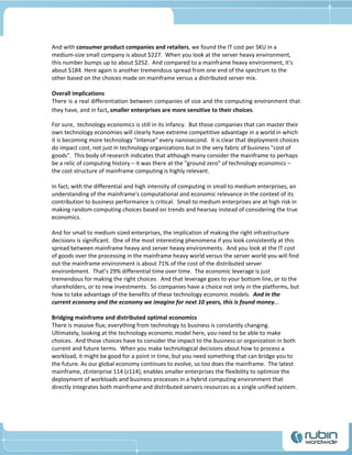 The Surprising Technology Economics of Mainframe vs. Distributed ...