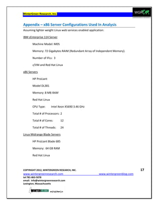 TCA/TCO Benefits of Consolidating Databases and x86 Servers on IBM ...