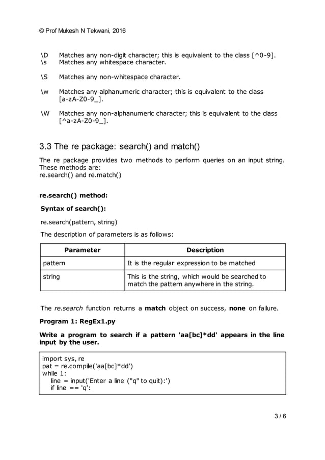 Python - Regular Expressions | PDF