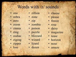 Sounds of Letter Z | PPTX | Cats | Pets