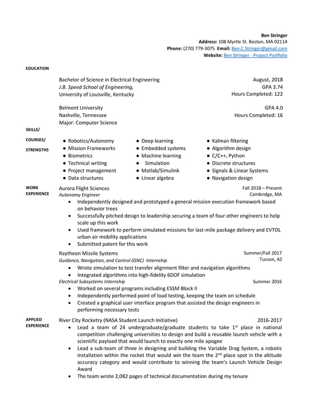 Ben stringer -_cv | PDF