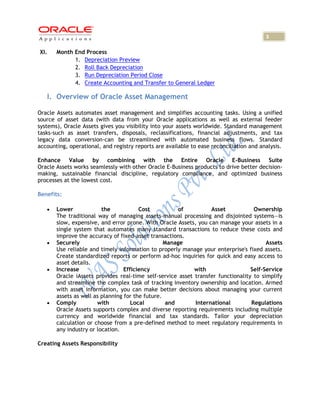 Oracle Fixed assets ivas | PDF