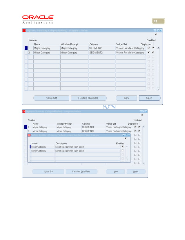 Oracle Fixed assets ivas