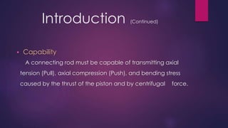 Design and Construction of a Connecting rod | PPSX