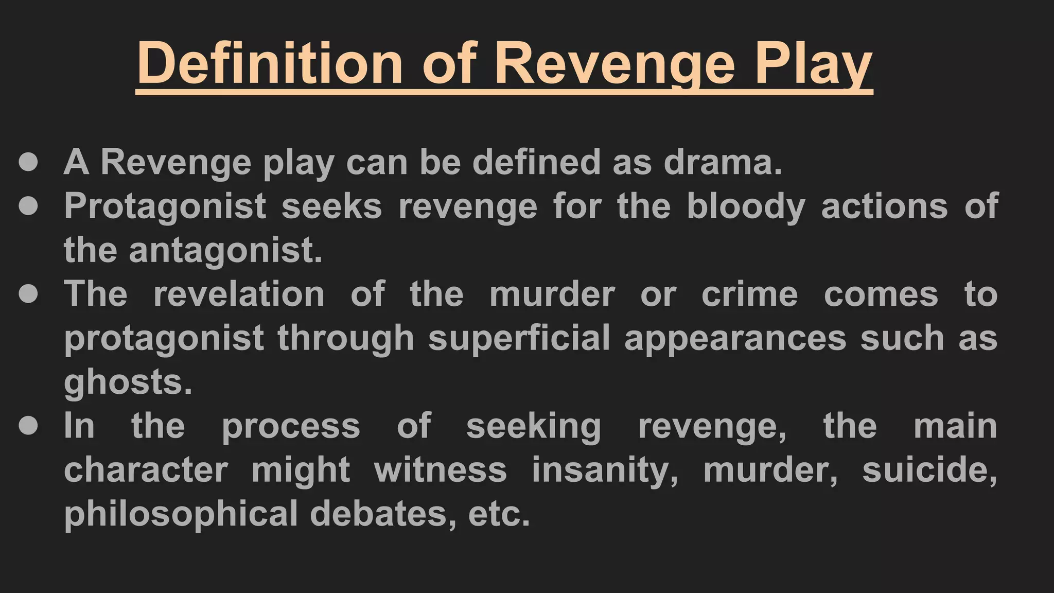 Hamlet As Revenge Play | PPTX
