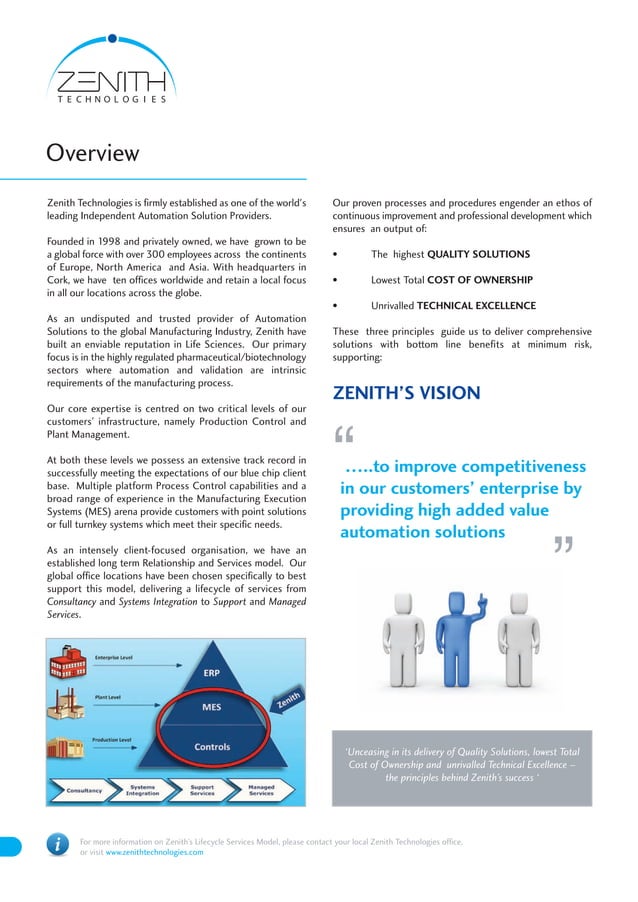 Zenith Technologies eBrochure 2010 | PDF | Management Consulting ...