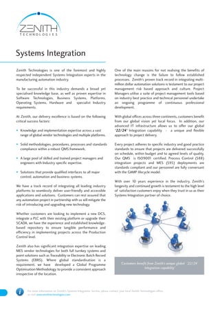 Zenith Technologies eBrochure 2010 | PDF | Management Consulting ...