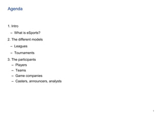 An Introduction to eSports | PPTX