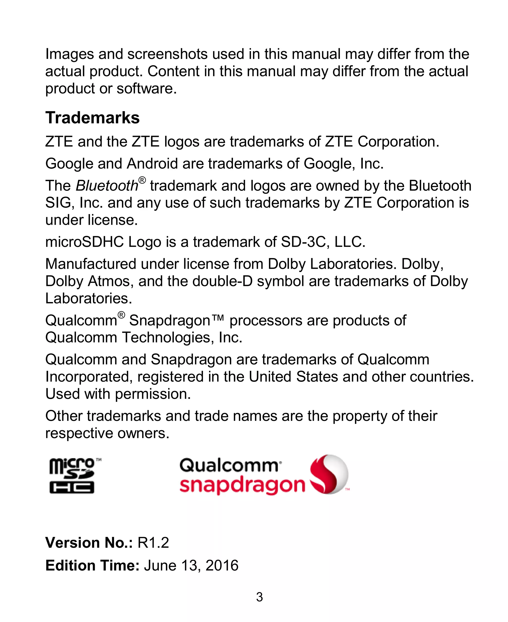 ZTE Axon 7 Manual/User Guide | PDF