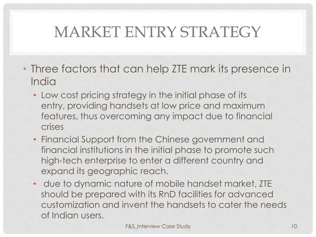 Sample market entry analysis | PPTX