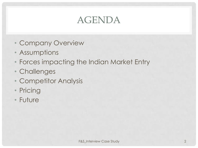 Sample market entry analysis | PPTX
