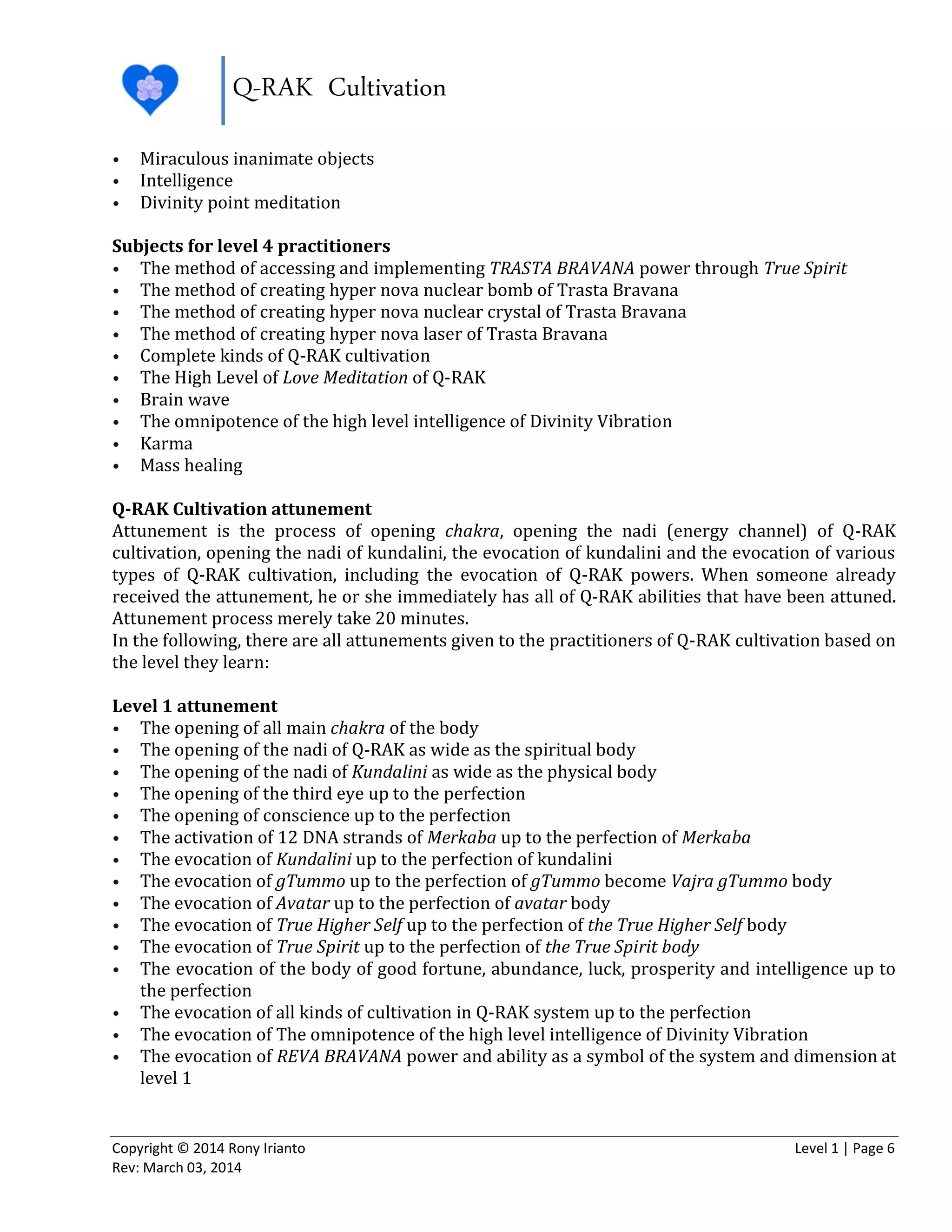 Reiki Handout level 1 | PDF