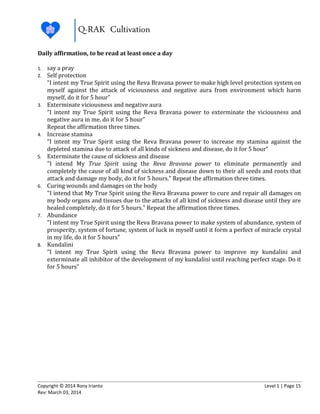 Reiki Handout level 1 | PDF