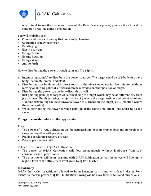 Reiki Handout level 1 | PDF