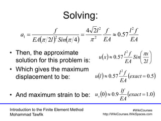 FEM: Introduction and Weighted Residual Methods | PDF