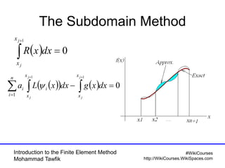 FEM: Introduction and Weighted Residual Methods | PDF