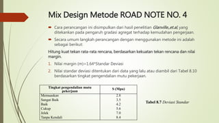 Perancangan campuran beton | PPTX
