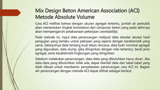 Perancangan campuran beton | PPTX