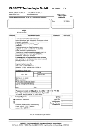 ELSBETT Straight Vegetable Oil Engine Technology | PDF