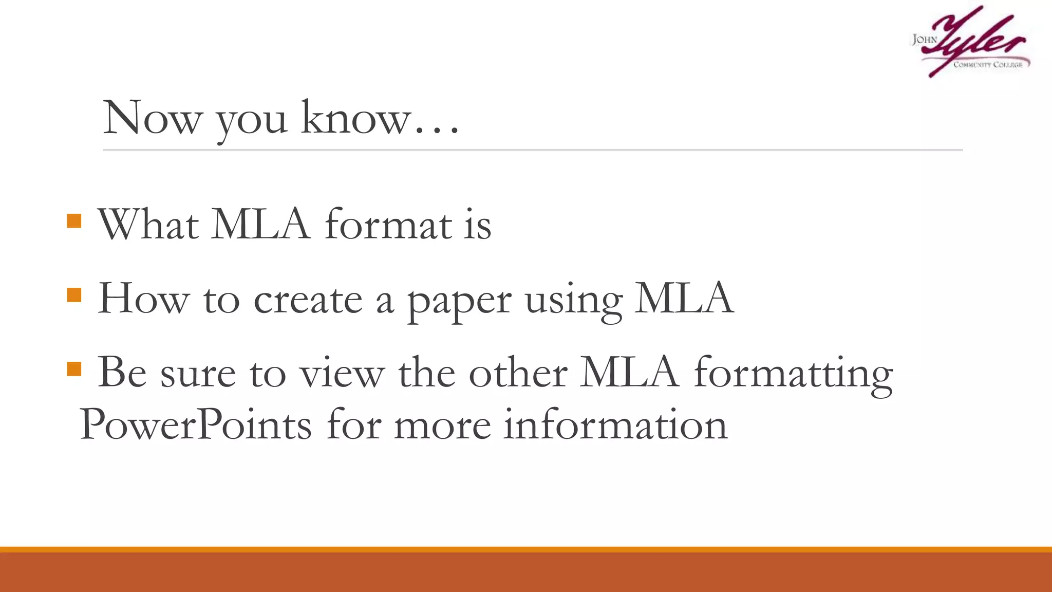 MLA paper format | PPTX