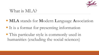 MLA paper format | PPT