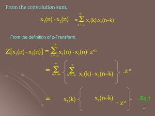 Z Transform Digital Signal Processing NIT DURGAPUR | PPT