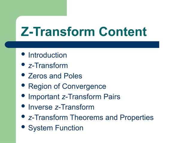 application of z tranform in signals and systems.pptx