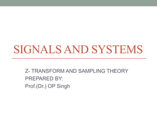 Z transform and sampling | PPT
