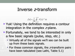 Z transform and sampling | PPT