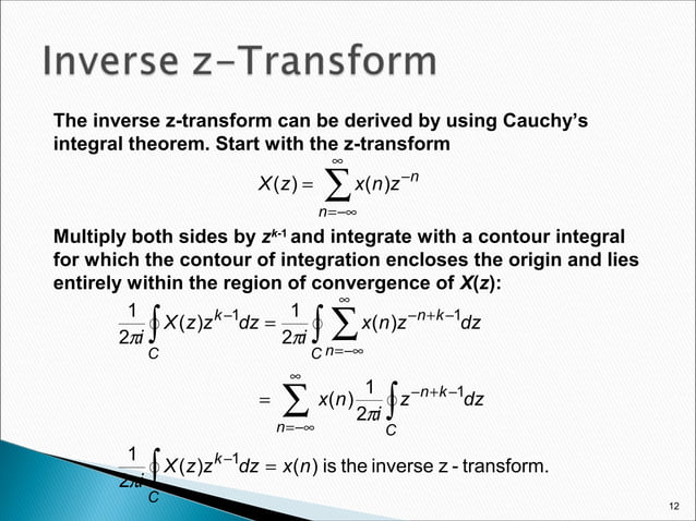 Z Transform And Inverse Z Transform - Signal And Systems | PPT