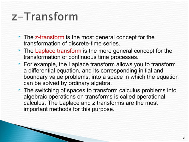Z Transform And Inverse Z Transform - Signal And Systems | PPT