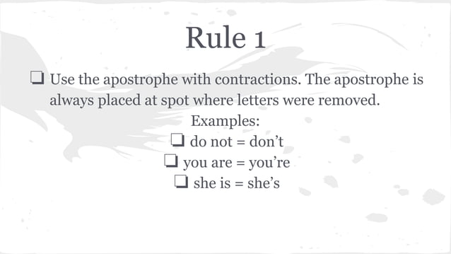 Grammar Presentation Apostrophes | PPT