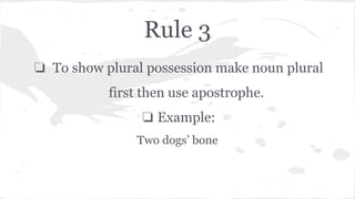 Grammar Presentation Apostrophes | PPT