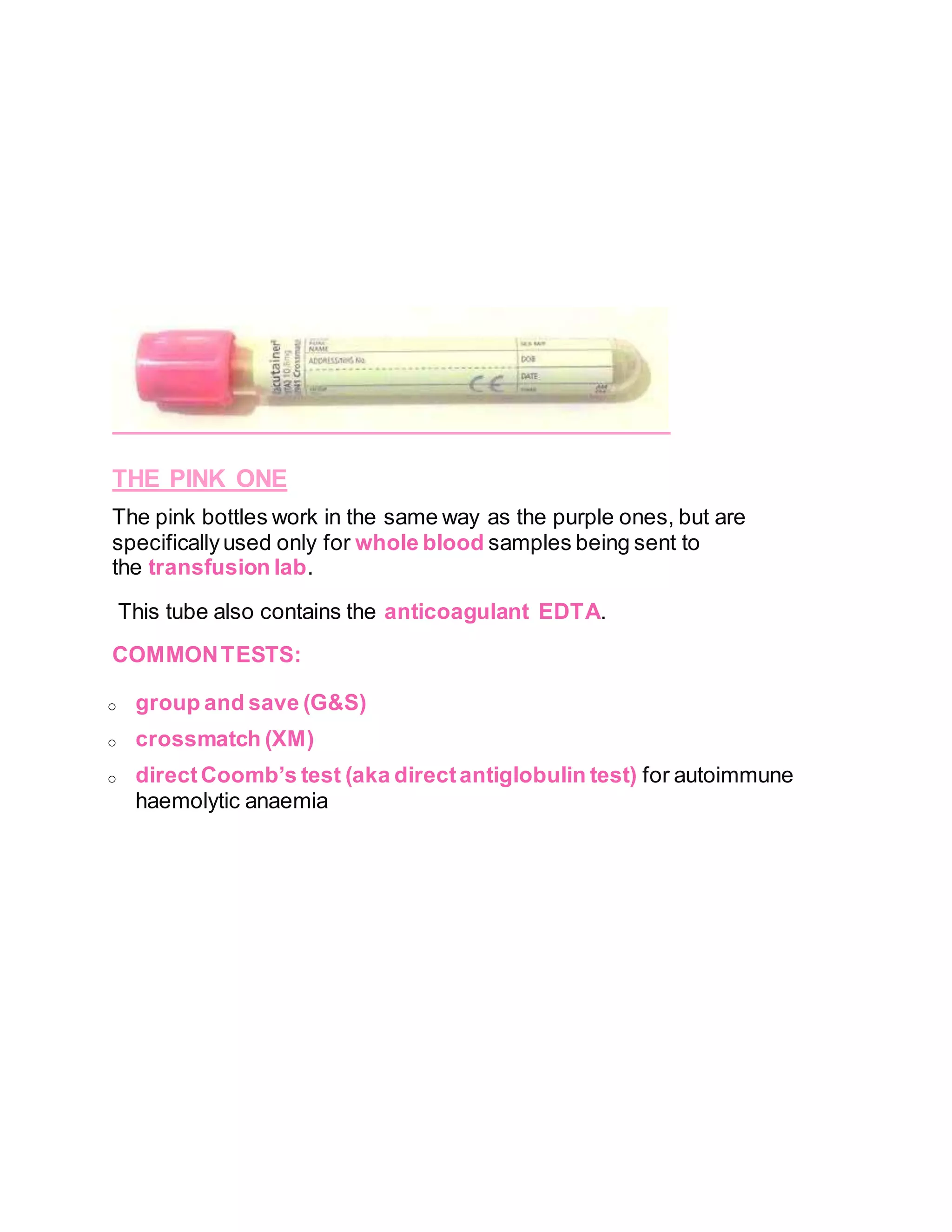 Blood collection tube with color heads | DOCX