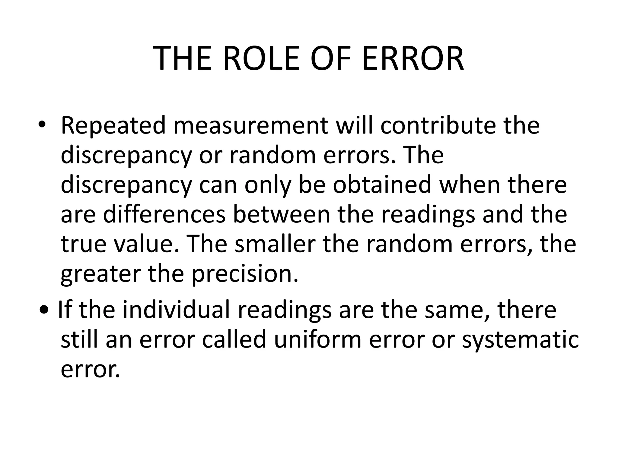 errors of measurement and systematic errors | PPTX