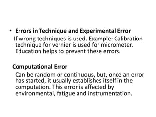errors of measurement and systematic errors | PPTX